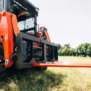 Titan Attachments HD Skid Steer Hay Frame Attachment, Three 43" Hay Spears, Rated 4,000 LB, Quick Tach Mounting, Hay Handing Equipment for Bobcat Tractors