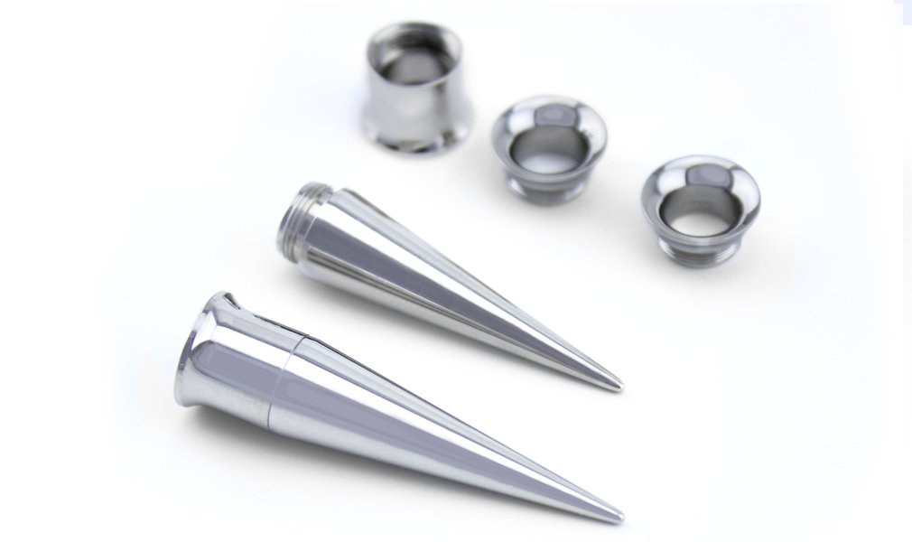 Urban Body Jewelry 9mm Stainless Steel Taper & Tunnel Ear Stretching Kit (6 Pieces)