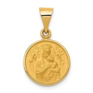 roy rose jewelry 18k yellow gold our lady of perpetual help medal pendant