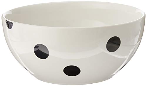 Kate Spade New York Deco Dot Medium Serving Bowl, 2.78 LB, White