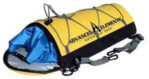 advanced elements quickdraw deck bag - ae3501 kayak storage drybag - universal fit kayak storage - 7 liters - yellow