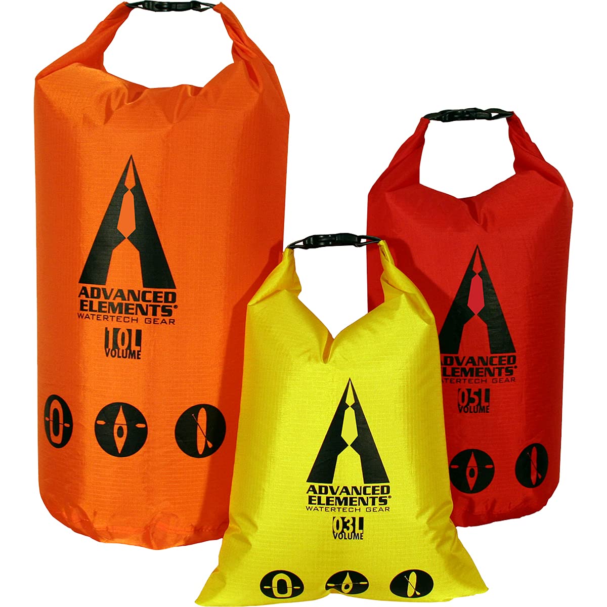 Advanced Elements PackLite Roll Top Dry Bag Set