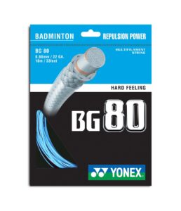 yonex bg 80 badminton string - sky blue