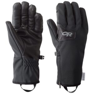 outdoor research men's stormtracker sensor gloves, black, large