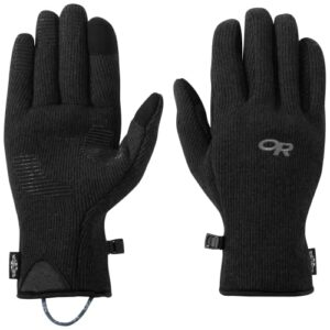 outdoor research men's flurry sensor gloves, black, l