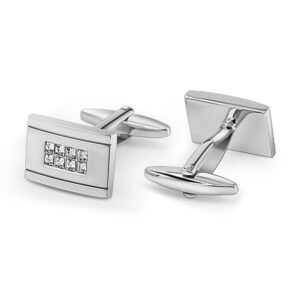 Mr.Van Swarovski Crystal Cufflinks Rectangle Cuff Links Set for Men Wedding Party