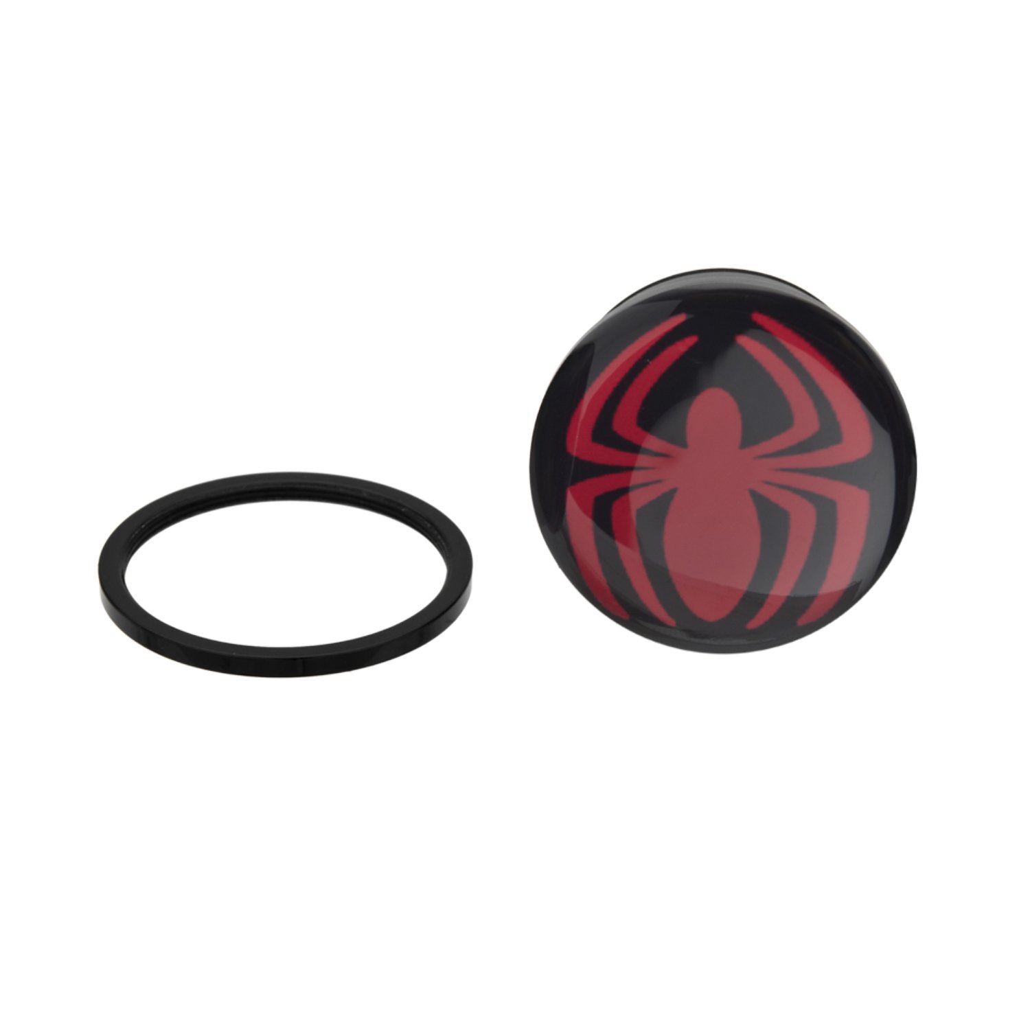 Marvel Comics Unisex Spider-Man Black Acrylic Screw Fit Plugs