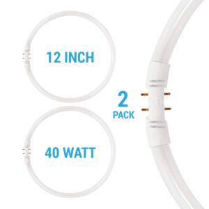 KOR (Pack of 2) FC40T5/-12 T5 Flurescent Circline - 40 Watt - 2GX13 Base - (FC12T5) (3500K - (Neutral White))