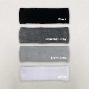 COUVER HB204 Wide, Long & Thick Sports Sweat Headband for Large Head, 1 PC, White