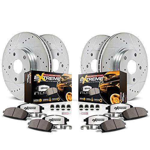 Power Stop K6560-36 Z36 Truck & Tow Front and Rear Brake Kit For Escalade Silverado 1500 Suburban Sierra 1500 Yukon (6 Lug)