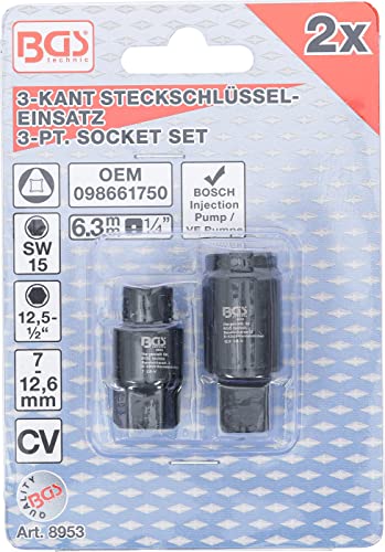 BGS 8953 | Sockets for Bosch Injection Pumps | 3-pt | 7/12.6 mm