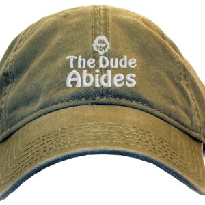 Spiffy Custom Gifts The Dude Abides Low Profile Baseball Cap Olive