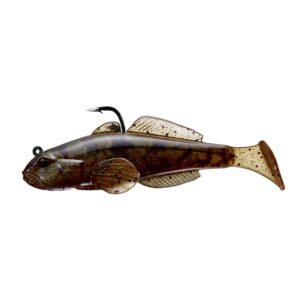 live target fishing tackle lures goby paddle tail brown-pumpkin 3 5-8"