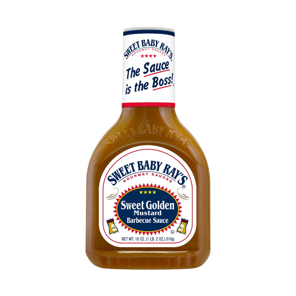 Sweet Baby Ray's Sweet Golden Mustard Barbecue Sauce 18 Ounce (Pack of 2)