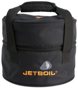 jetboil genesis basecamp backpacking and camping stove cooking system storage bag