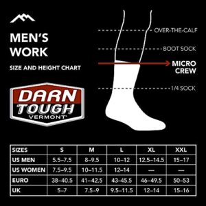 DARN TOUGH (Style 2007) Men's Steely Work Sock - Graphite, Medium