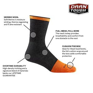 DARN TOUGH (Style 2007) Men's Steely Work Sock - Graphite, Medium