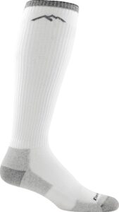 darn tough westerner otc light cushion sock - men's white medium