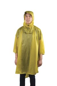 sea to summit ultra-sil nano poncho raincoat and pack cover, lime