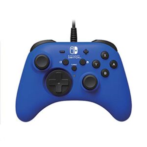 nintendo switch horipad wired controller (blue) by hori - licensed by nintendo