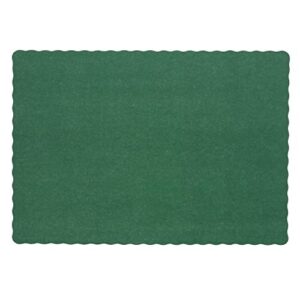 royal dark green disposable placemat 9.25 inch x 13.25 inch, package of 1000