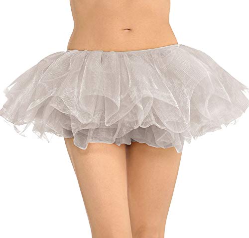 Stunning Silver Tulle Tutu Skirt For Adults - 1 Count - Glamorous Party Accessory, Unique Design - Perfect For Costumes & Celebrations, One Size Fits All