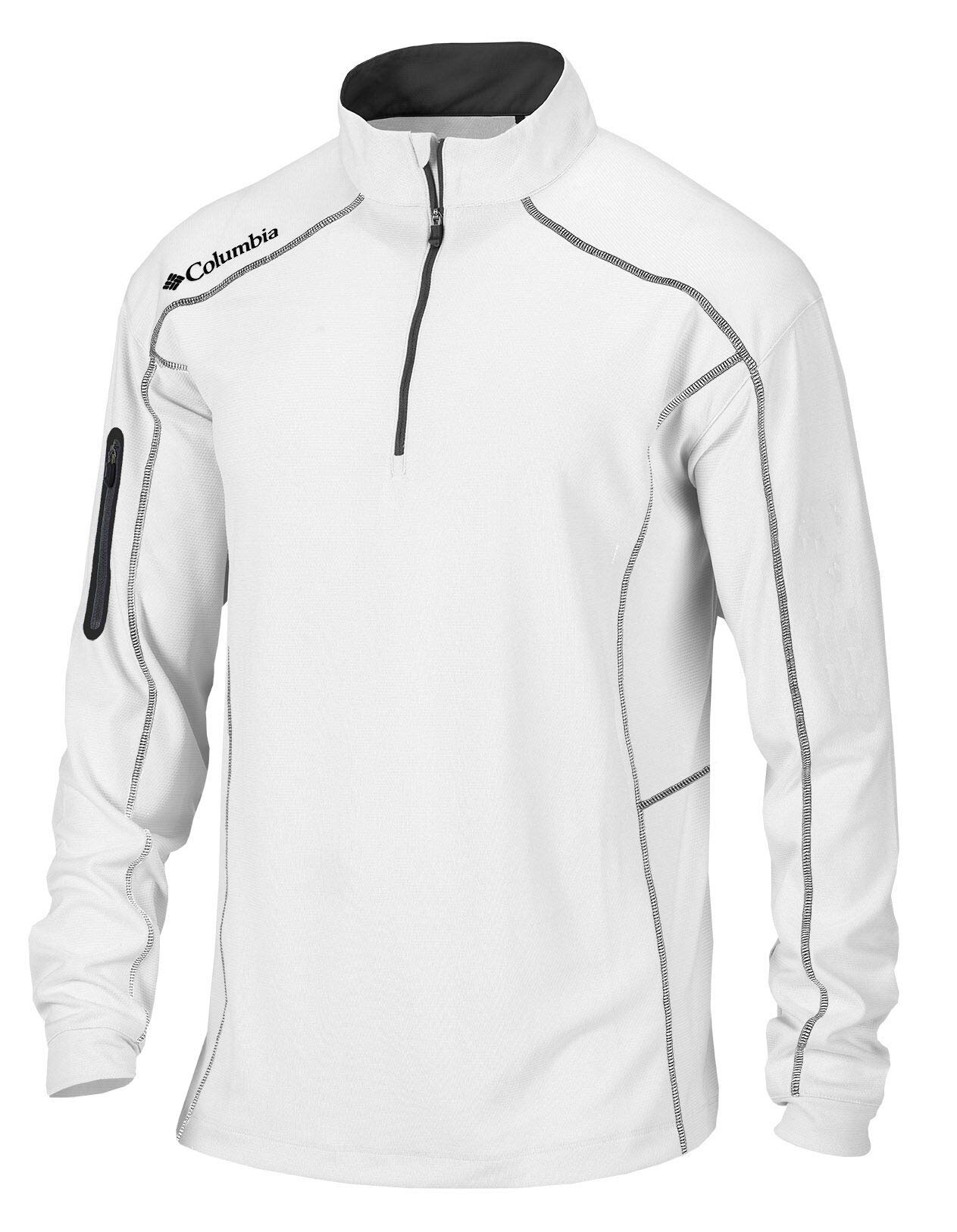 Columbia Omni-wick Shotgun 1/4 Zip, White, X-Large