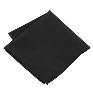 john william clothing 100% silk woven black pocket square handkerchief