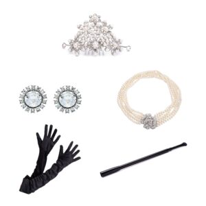 utopiat costume jewelry and accessory 5 piece set, audrey hepburn inspired (without gift box)