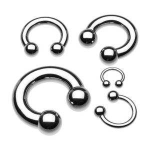 wildklass jewelry basic horseshoe circular barbell 316l surgical steel (sold individually)