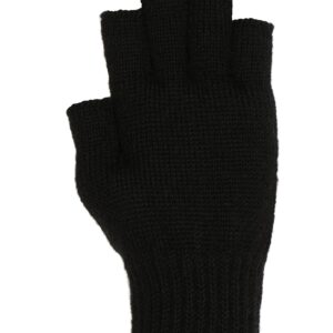 AndeanSun Darn Warm Alpaca Fingerless Gloves 2023 Updated US Sizing-Perfect Fit (Black - 90% Alpaca, Medium)