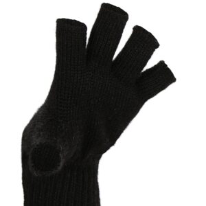 AndeanSun Darn Warm Alpaca Fingerless Gloves 2023 Updated US Sizing-Perfect Fit (Black - 90% Alpaca, Medium)