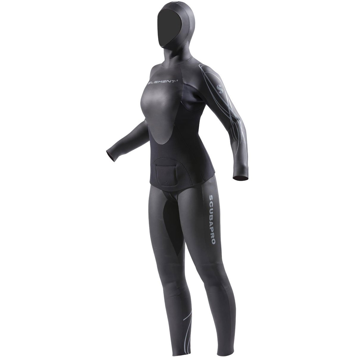 SCUBAPRO Element Freediving Suit, Women, Black, M, 3mm