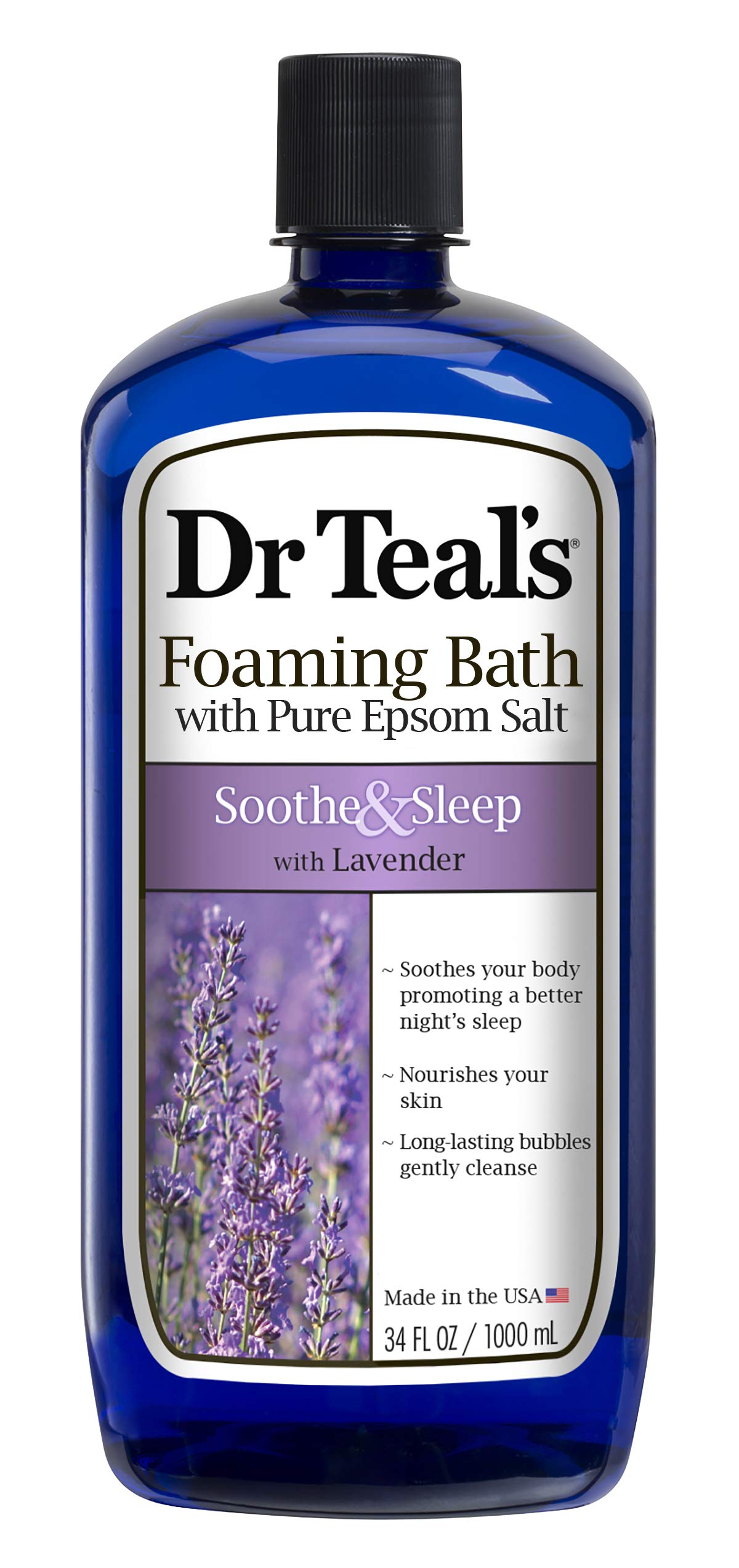 Dr Teal's Foaming Bath 3-Pack (102 Fl Oz Total) Soothe & Sleep with Lavender