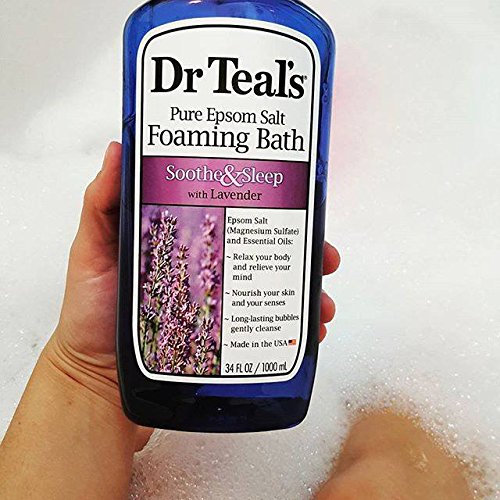 Dr Teal's Foaming Bath 3-Pack (102 Fl Oz Total) Soothe & Sleep with Lavender