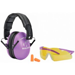 walker's youth and women's passive muff and glasses combo, purple