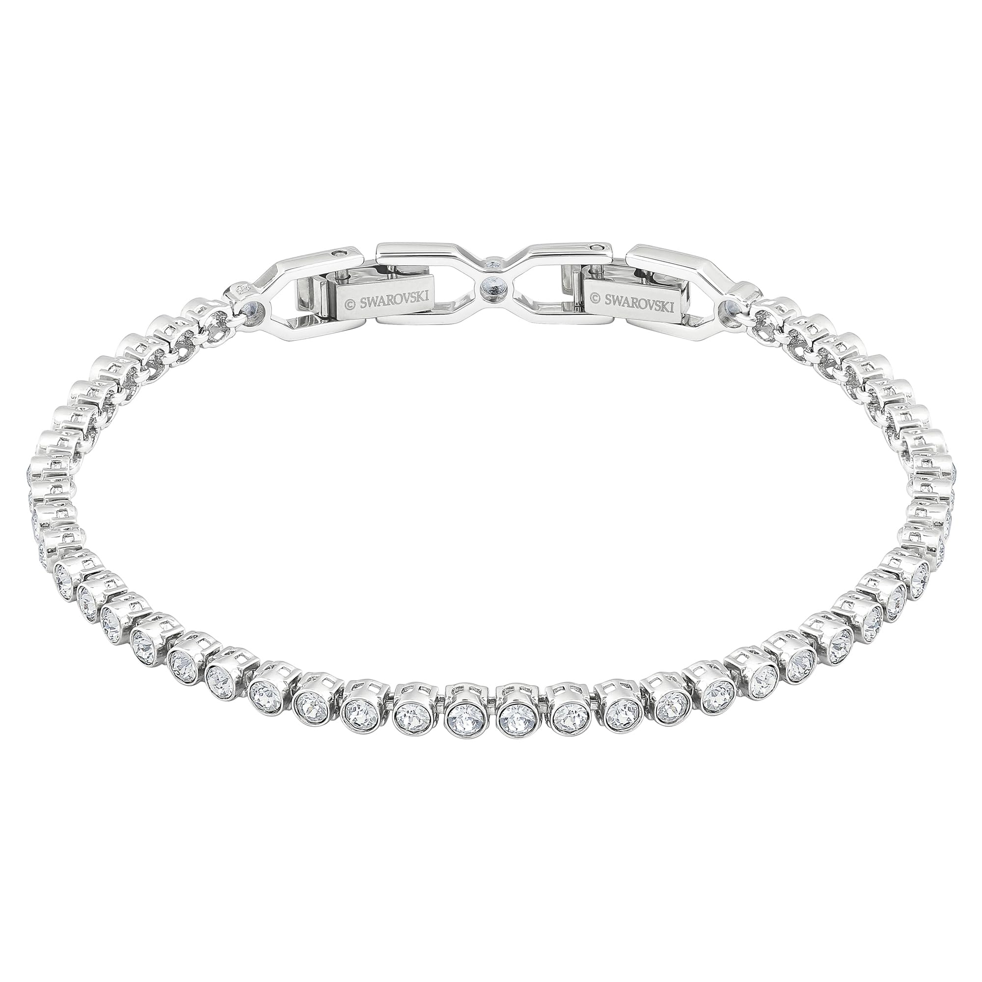 SWAROVSKI Women's Emily Collection Bracelet, Brilliant Clear Crystals with Rhodium Plating