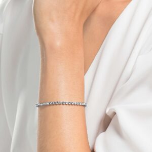 SWAROVSKI Women's Emily Collection Bracelet, Brilliant Clear Crystals with Rhodium Plating