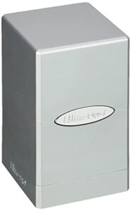 ultra pro deck box satin tower: metallic silver