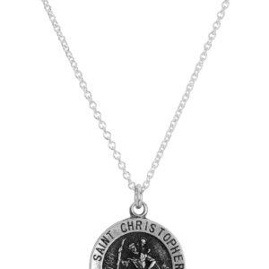 Dogeared Saint Christopher Travelers Reminder Necklace Sterling Silver One Size