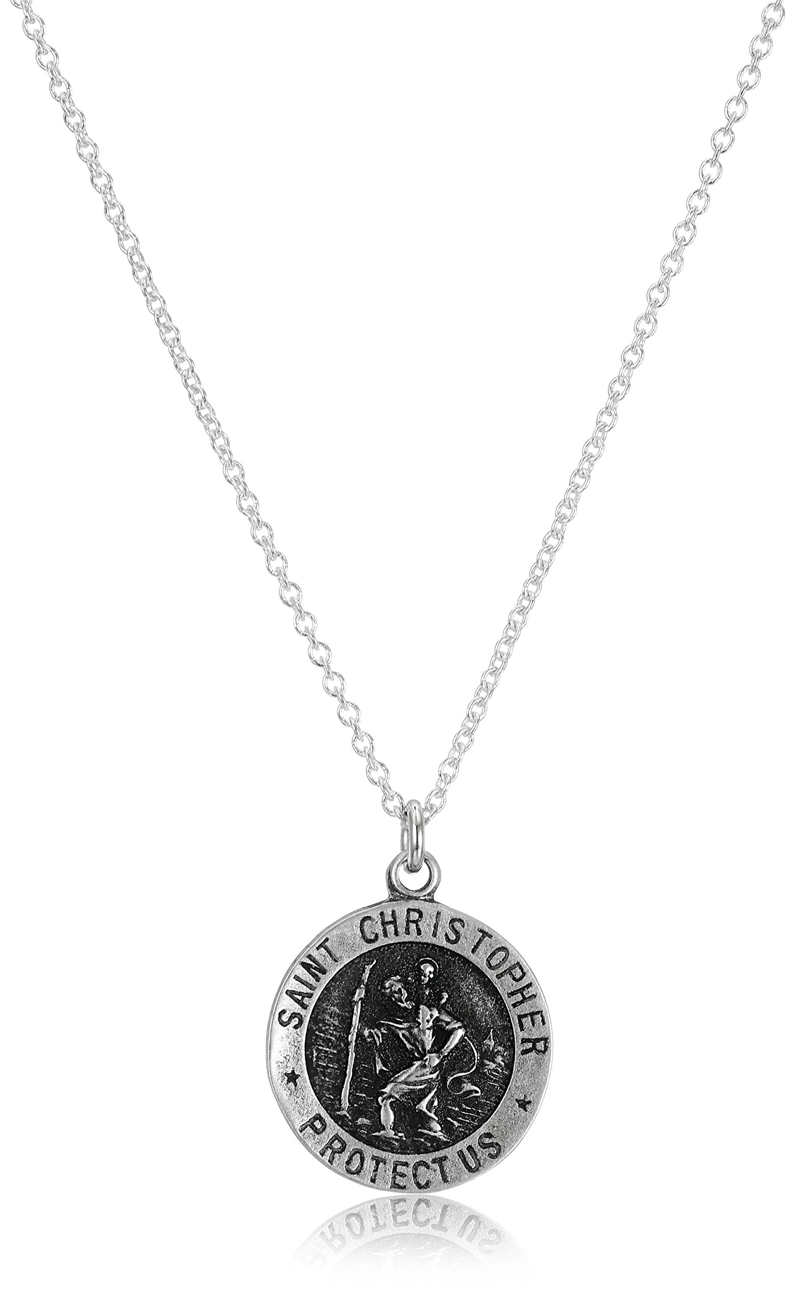 Dogeared Saint Christopher Travelers Reminder Necklace Sterling Silver One Size