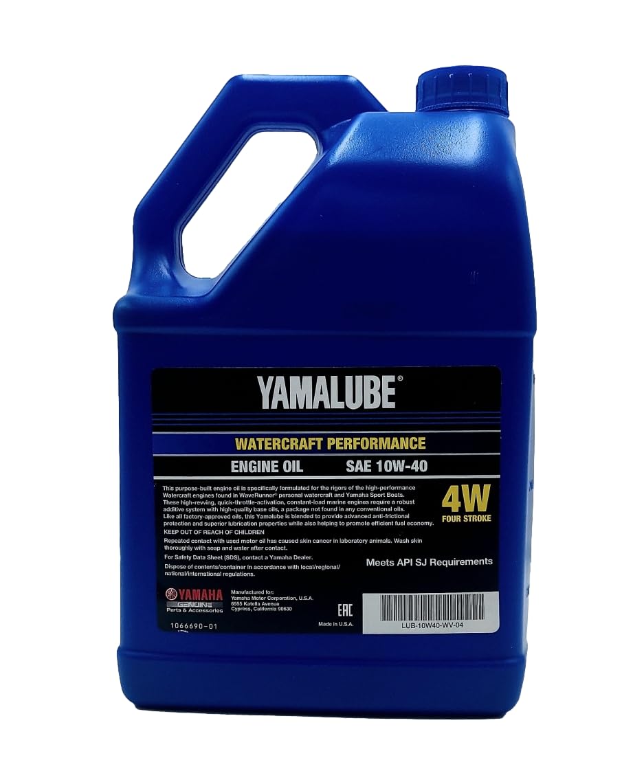 Yamaha Original OEM Yamalube LUB-10W40-WV-04 Watercraft Hi Performance 4 Stroke 4W Engine Oil Yamalube OEM - 1 Gallon