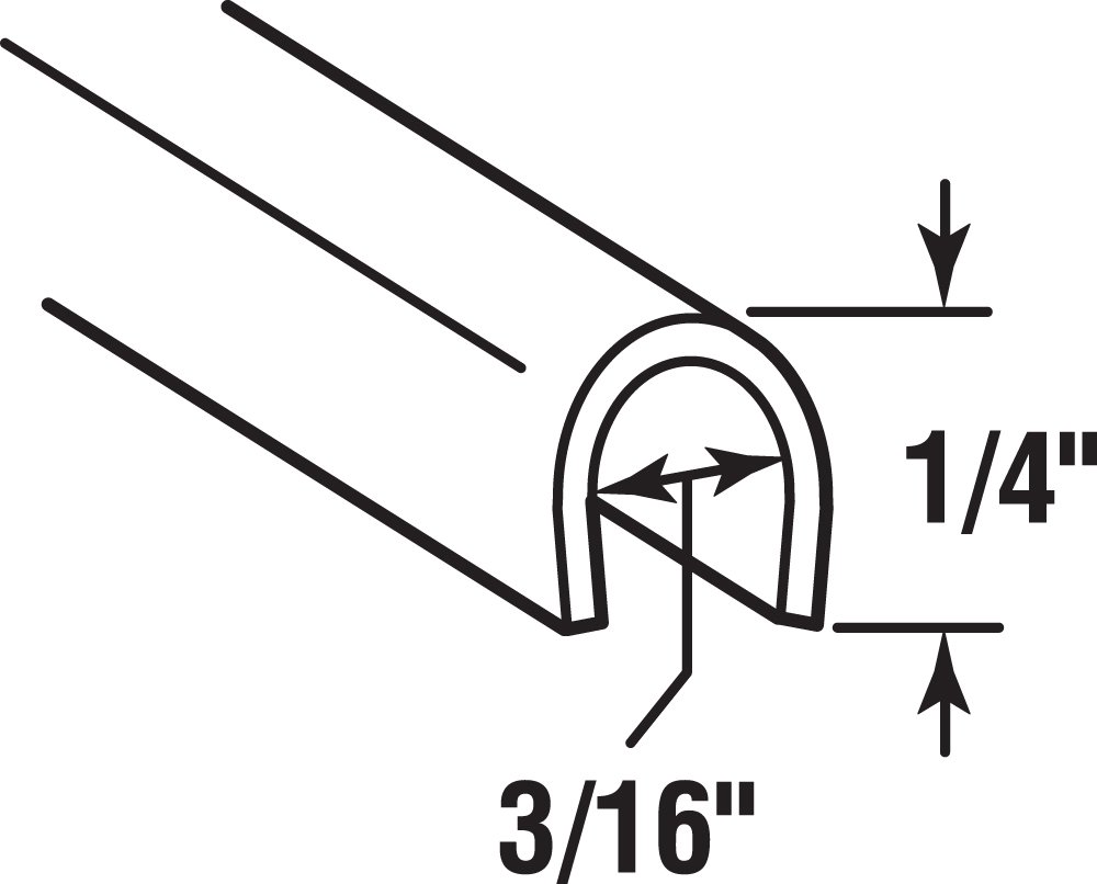 Prime-Line D 1579-C 1/4 x 48 In. Stainless Steel Sliding Patio Door Repair Track (2 Pack)