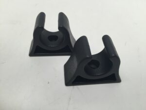 marine boat canoe kayak pair of black pp+tpr molded paddle clip 3/4" diameter