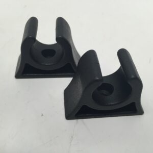 MARINE BOAT CANOE KAYAK PAIR of BLACK PP+TPR MOLDED PADDLE CLIP 3/4" DIAMETER