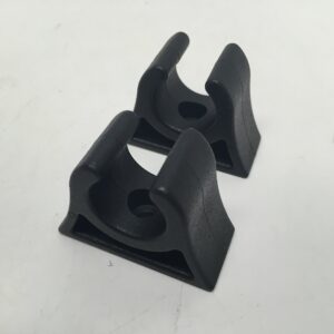 MARINE BOAT CANOE KAYAK PAIR of BLACK PP+TPR MOLDED PADDLE CLIP 3/4" DIAMETER