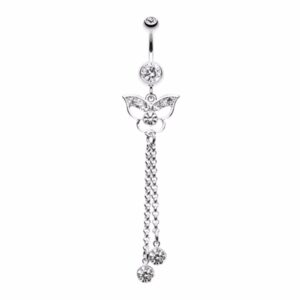 butterfly fall crystalline wildklass belly button ring