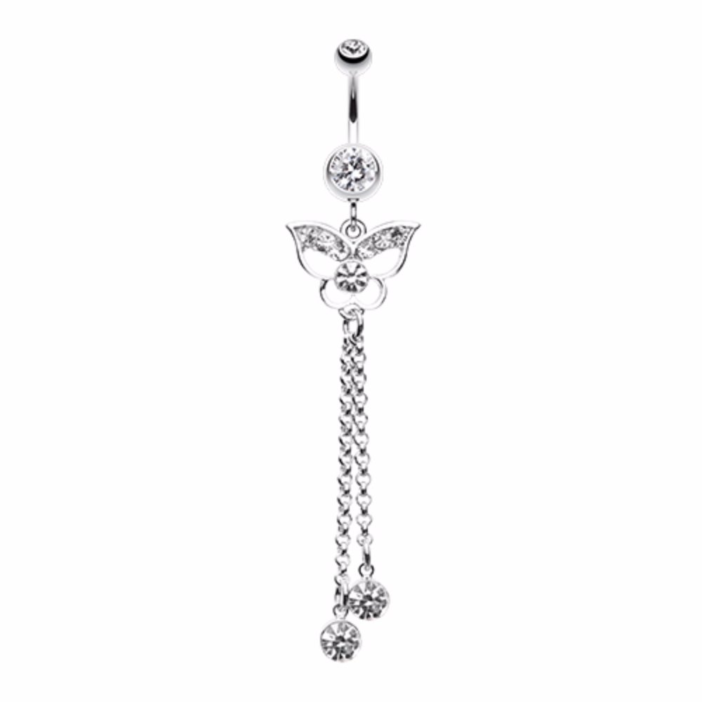 Butterfly Fall Crystalline WildKlass Belly Button Ring