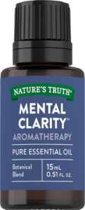 nature's truth essential oil, mental clarity, 0.51 fluid ounce, clear