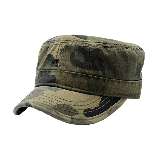 Duolaimi Cotton Trucker Cap Cadet Military Hat Army Cap for Unisex Adult (Camouflage)